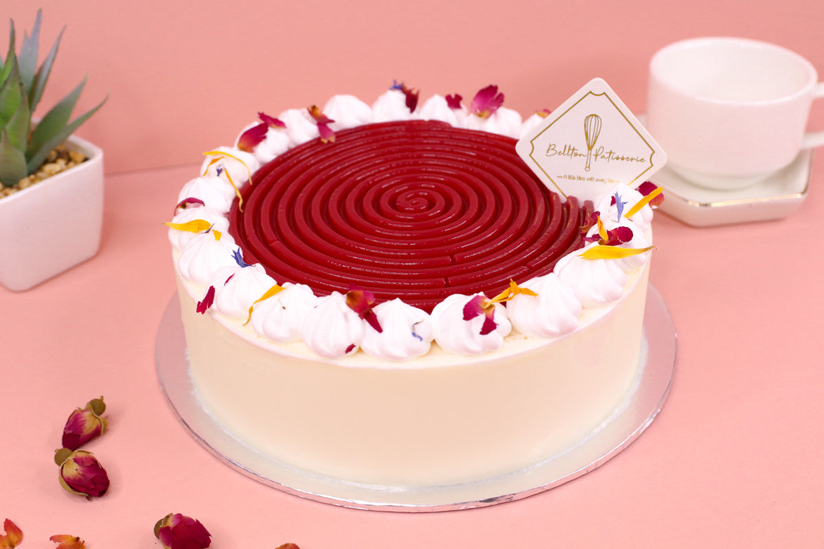 Raspberry Lychee Rose Mousse Cake | Patisserie in Singapore