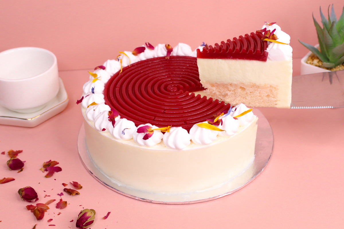 Raspberry Lychee Rose Mousse Cake | Patisserie in Singapore